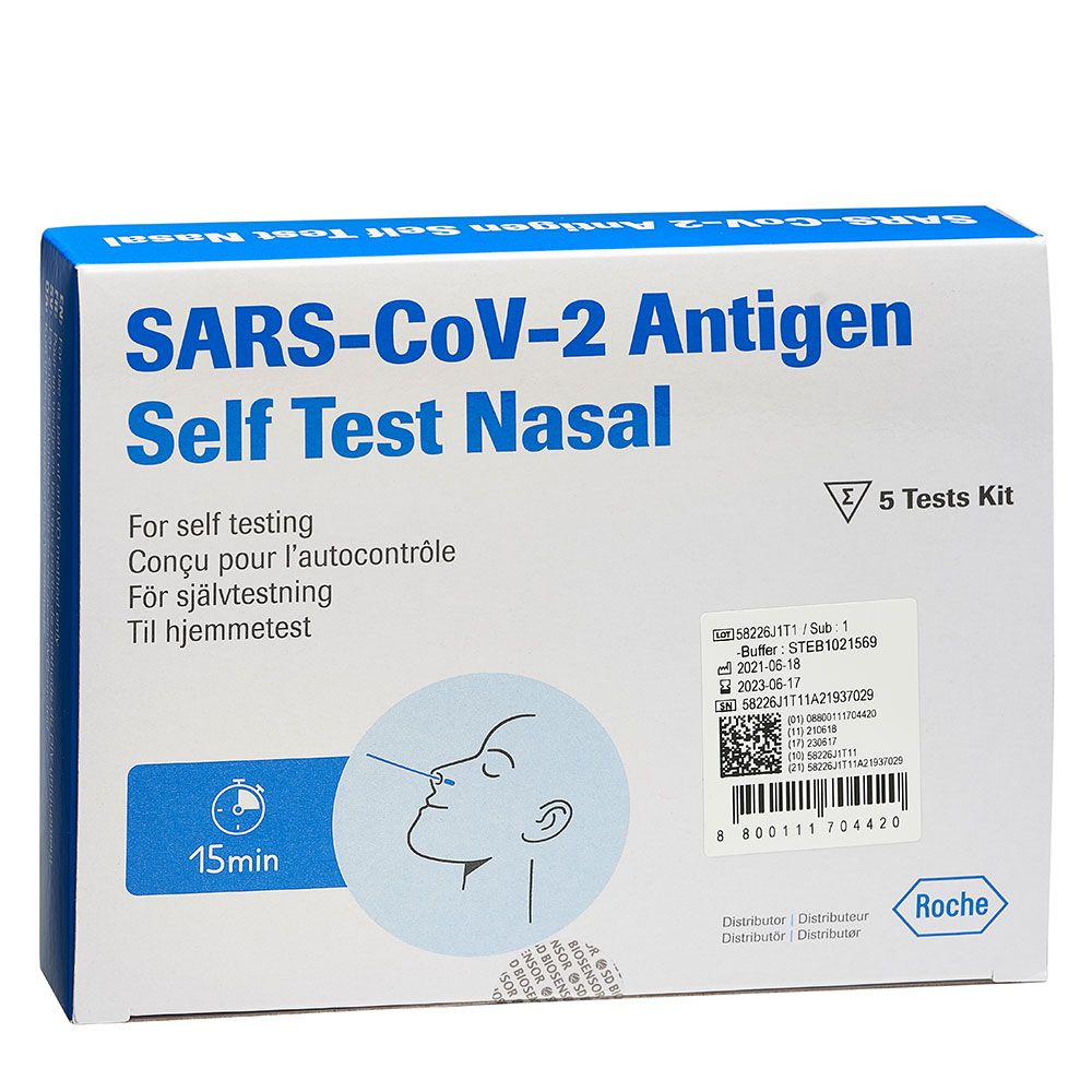 SD Biosensor SARS-COV-2 Antigen Self-Test Nasal 5'S - Eu Yan Sang Singapore